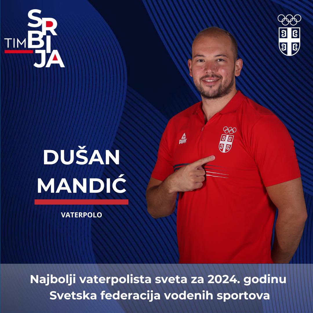 Serbian Dušan Mandić named world’s best water polo player in 2024 - ICMG